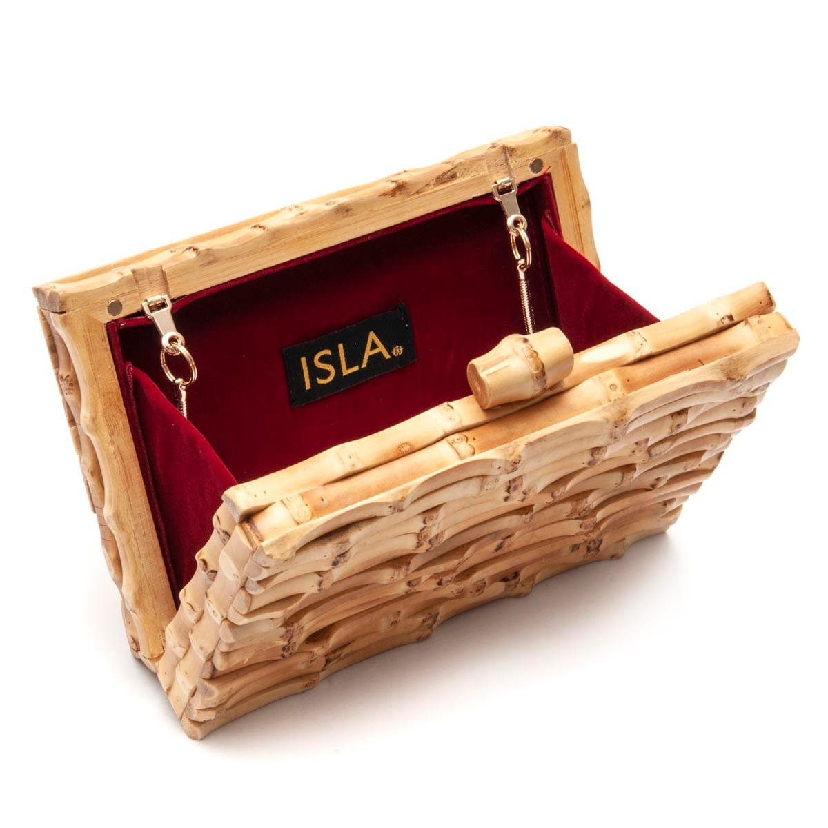 Bolsa Clutch de Bambu Natural - ISLA BOLSAS